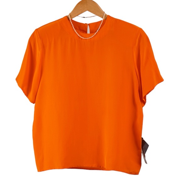 silktime | Tops | Vintage Silk Short Sleeve Top Sizes Small Silk Blouse ...